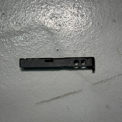 Stripped GS Hex Fire Slide for Gen5 G19 w/ Dovetail Cut - Black