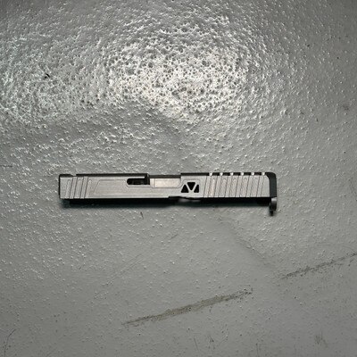 Stripped GS Pyramid Slide w/ Dovetail Cut for 17 Gen5 - Stainless Steel