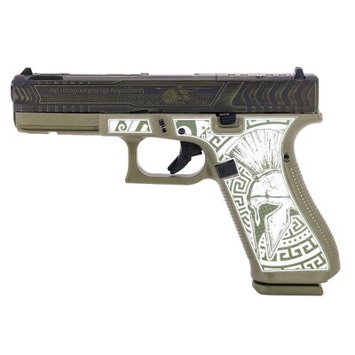 Glock 17 Gen5 Custom BFG Spartan Laser Engraved & Slide Cut w/ RMR Cut 9mm