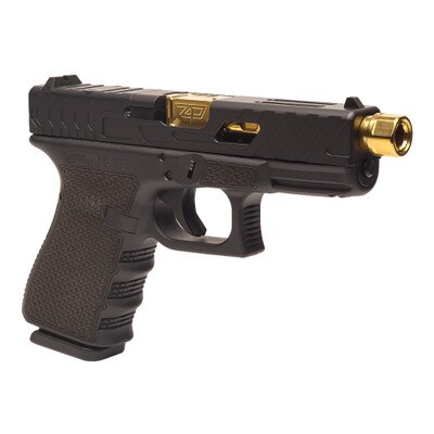 Glock 19 Gen3 9mm - Black Bear Cut Slide & Chainmail Laser Stippled Grip