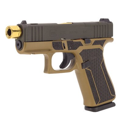 Glock 43X Happy Little Trees Custom 9mm w/ Zaffiri Precision Gold Barrel