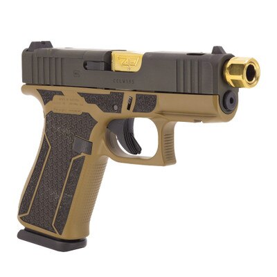 Glock 43X Happy Little Trees Custom 9mm w/ Zaffiri Precision Gold Barrel