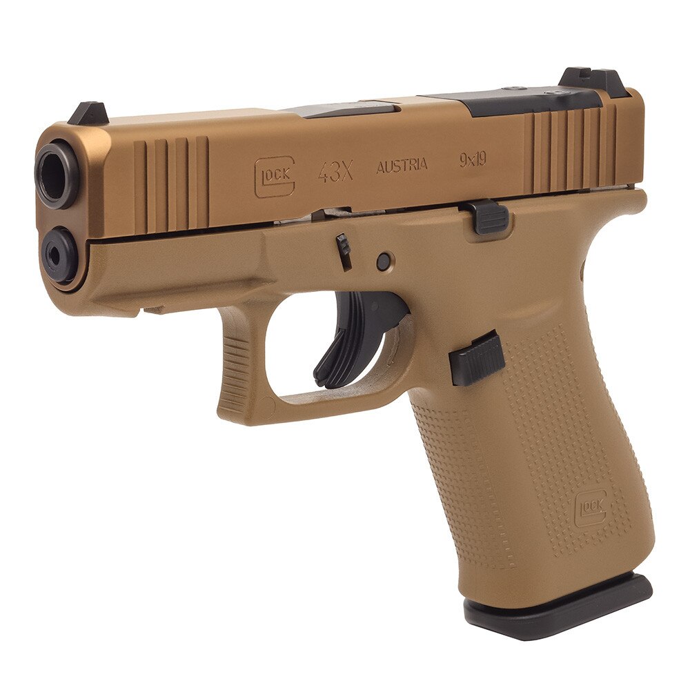 GLOCK 43X MOS COYOTE 9MM 3.41" 10-RD SEMI-AUTO PISTOL - Semi Auto ...