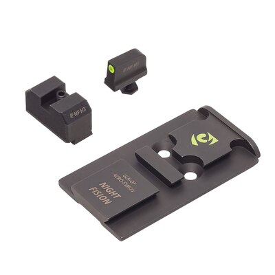 Night Fision Precision Optic Plate + Optic Ready Sights for Glocks